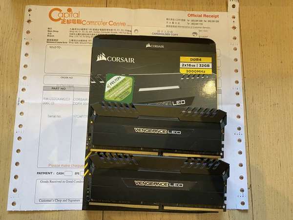 出售 Corsair VENGEANCE LED (2 x 16gb) DDR4 3000MHz - White LED - DCFever.com